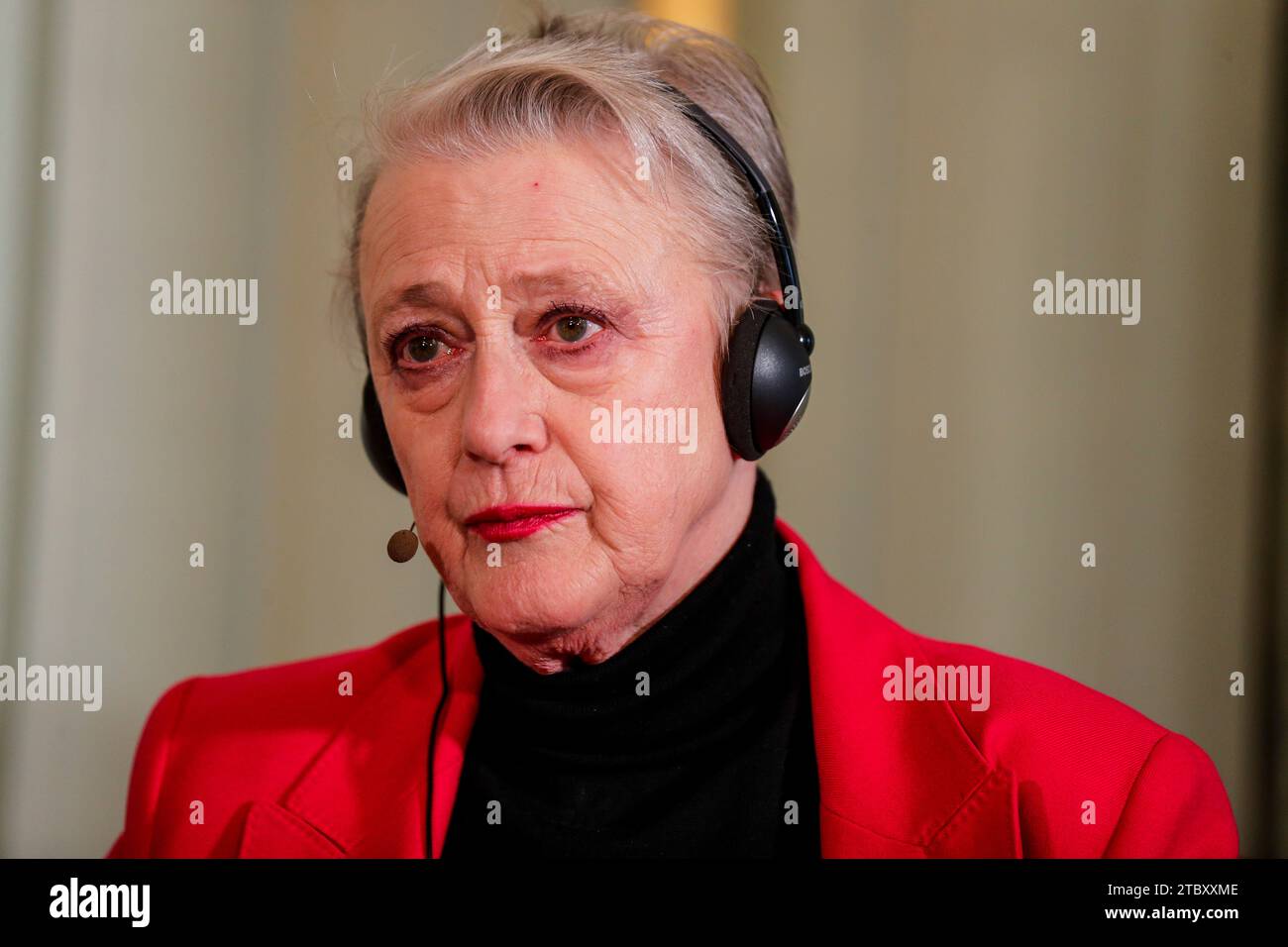 Oslo 20231209. Press conference with the husband and children of this ...