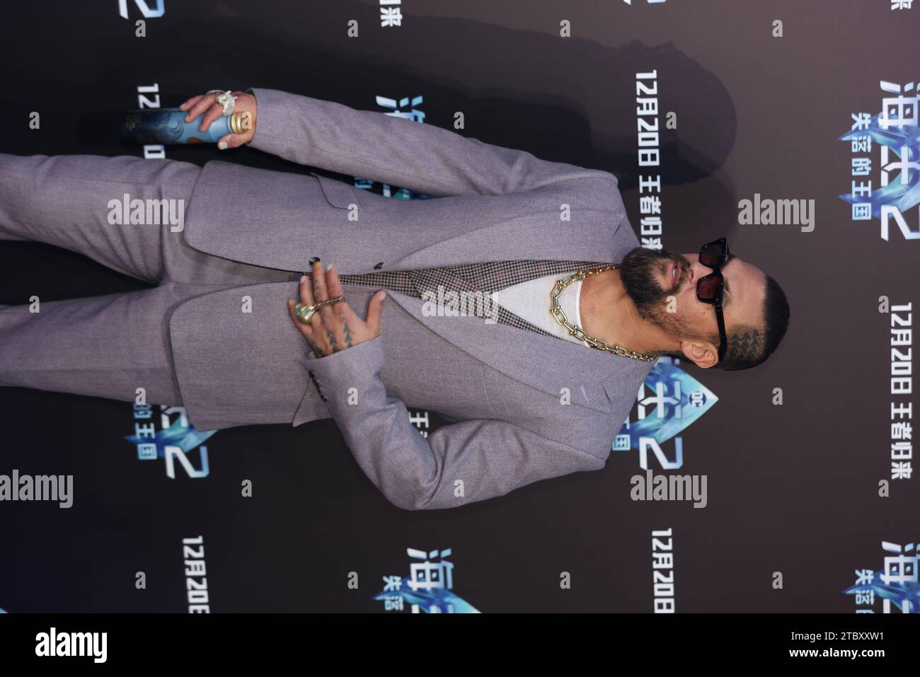SHANGHAI, CHINA - DECEMBER 9, 2023 - Actor Jason Momoa attends the ...