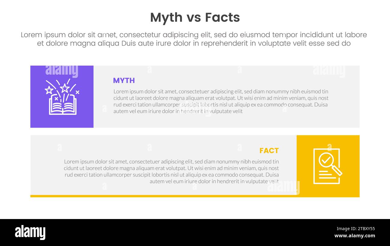 fact vs myth comparison or versus concept for infographic template ...