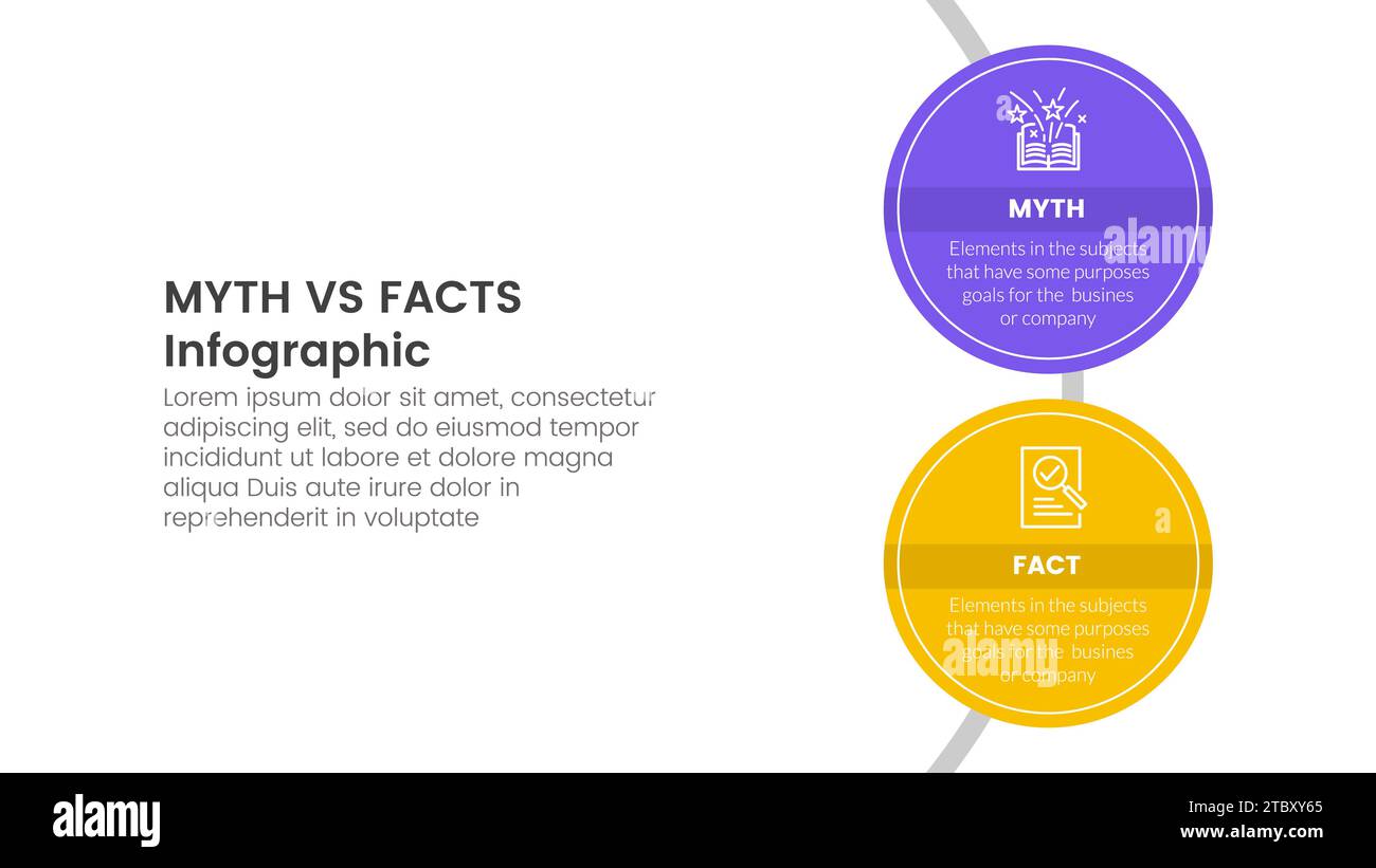 fact vs myth comparison or versus concept for infographic template ...