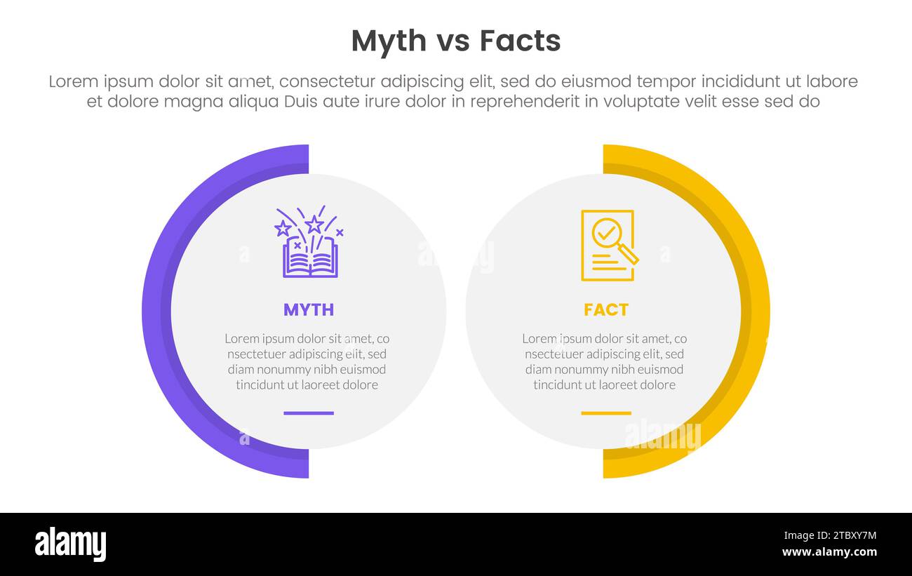 fact vs myth comparison or versus concept for infographic template ...