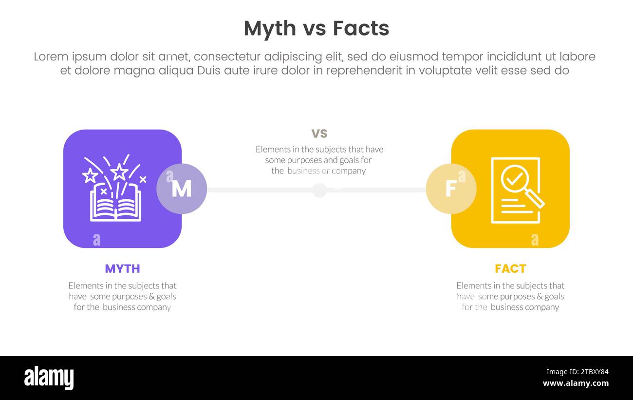 fact vs myth comparison or versus concept for infographic template ...