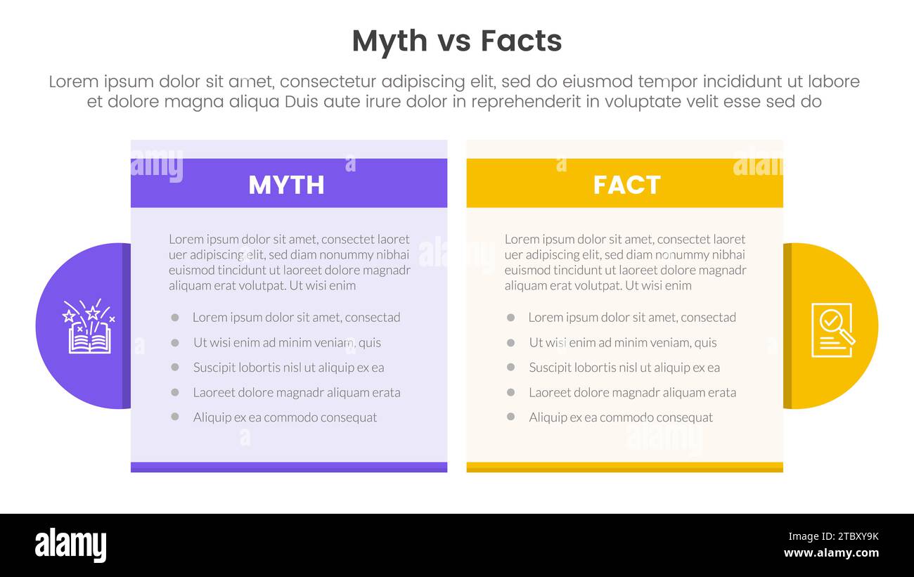 fact vs myth comparison or versus concept for infographic template ...