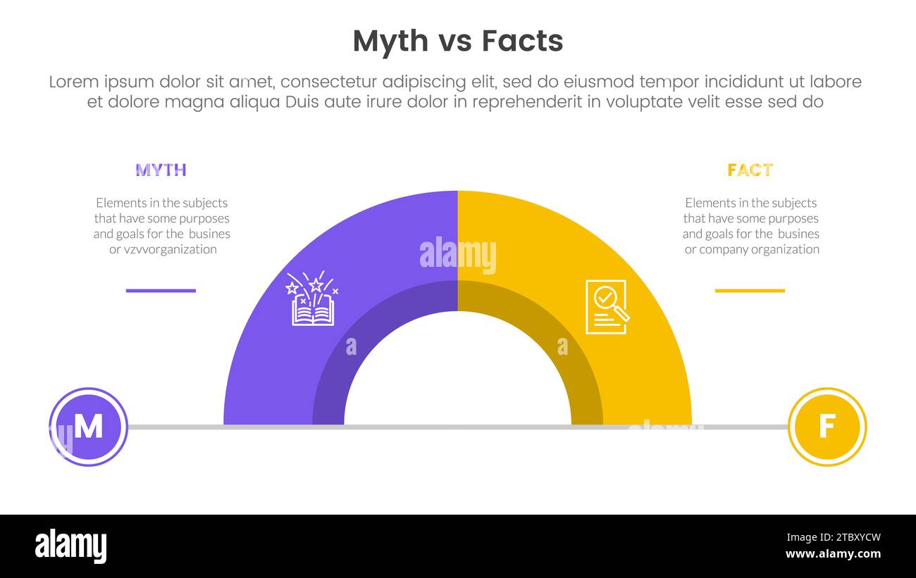 fact vs myth comparison or versus concept for infographic template ...