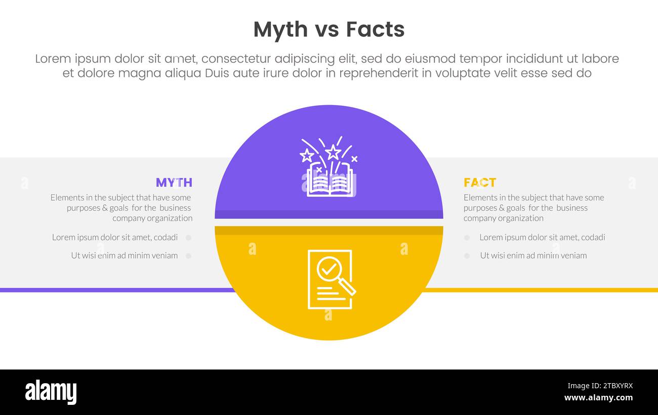 fact vs myth comparison or versus concept for infographic template ...