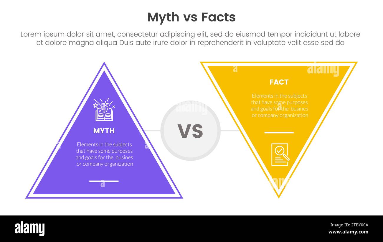 fact vs myth comparison or versus concept for infographic template ...