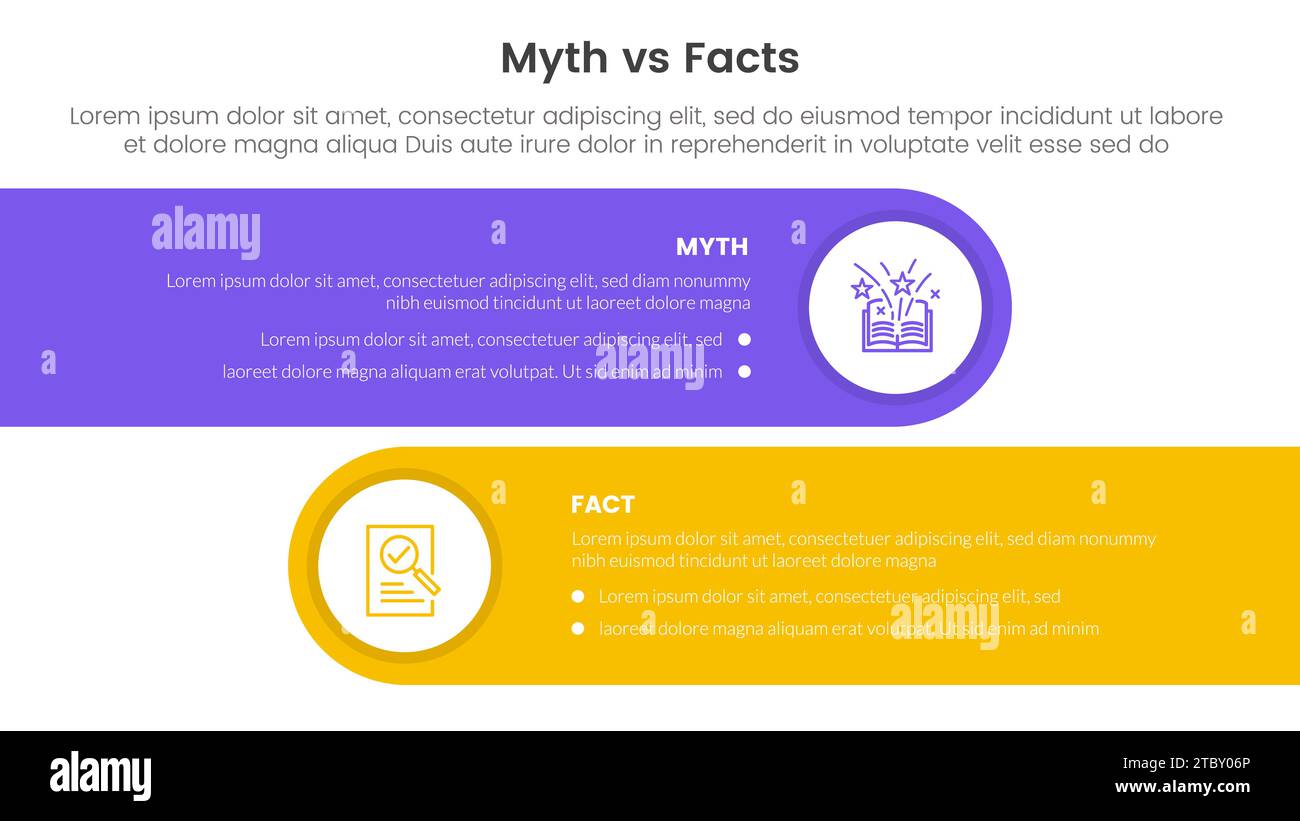 fact vs myth comparison or versus concept for infographic template ...