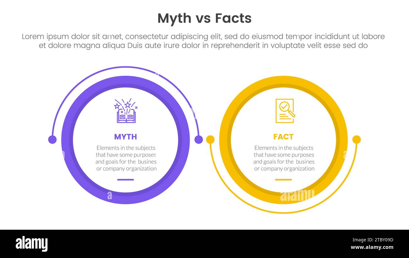 fact vs myth comparison or versus concept for infographic template ...