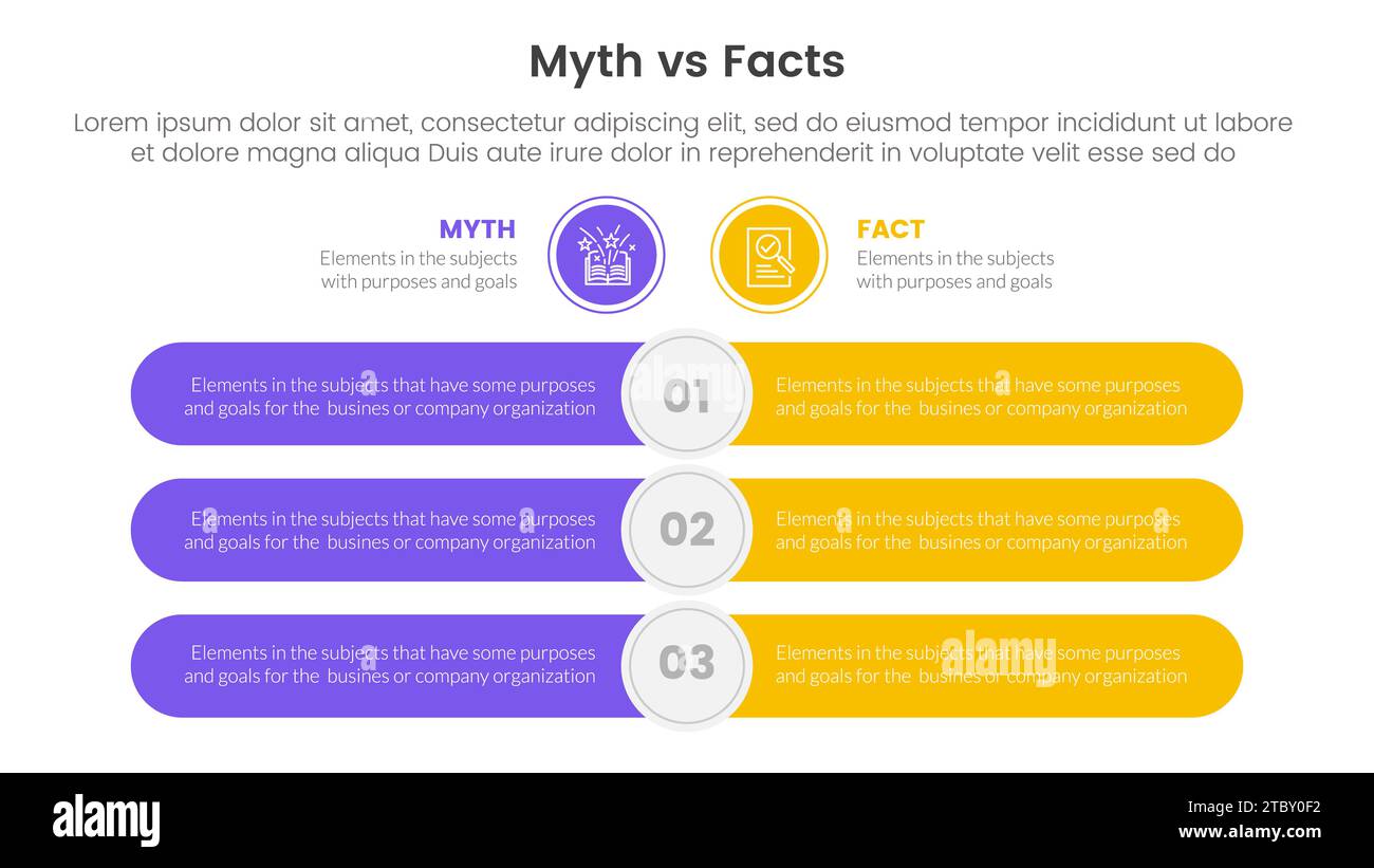 fact vs myth comparison or versus concept for infographic template ...