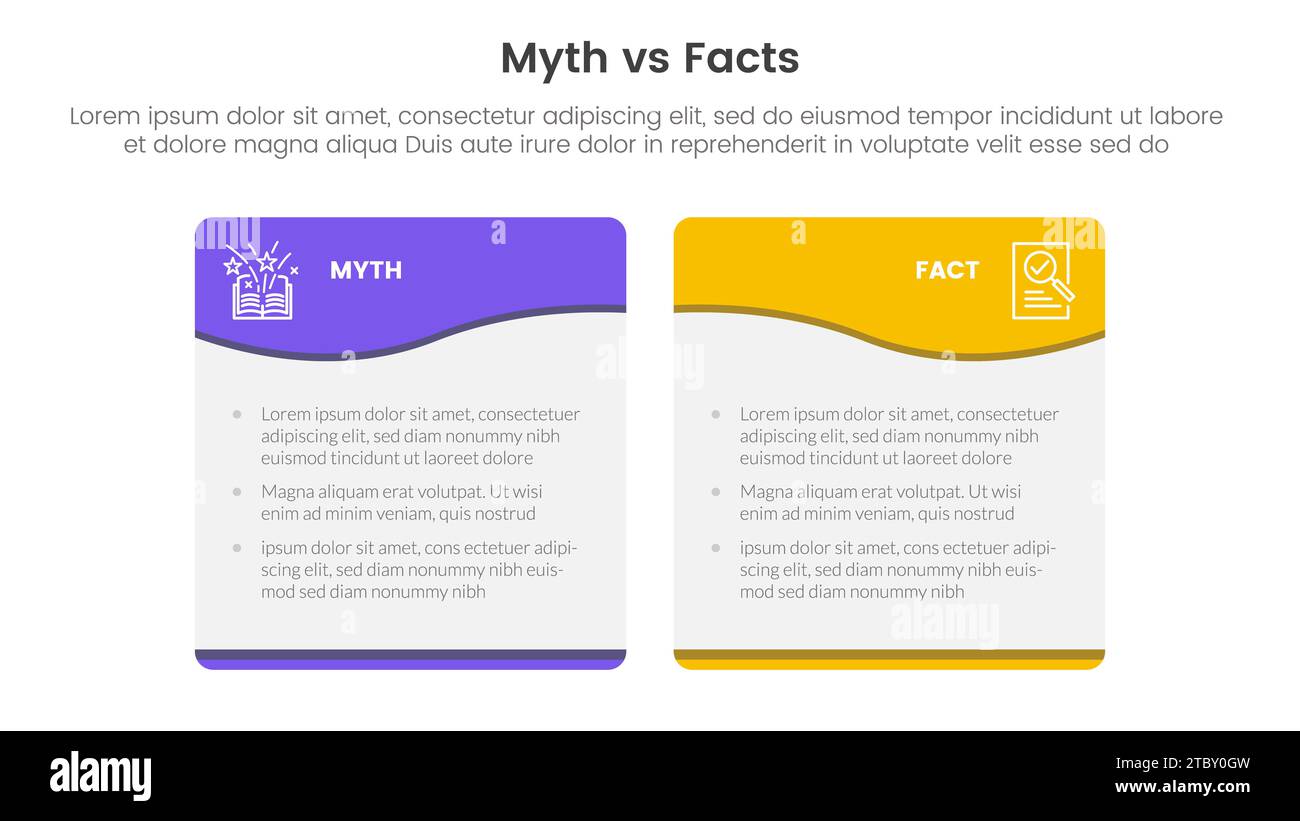 fact vs myth comparison or versus concept for infographic template ...