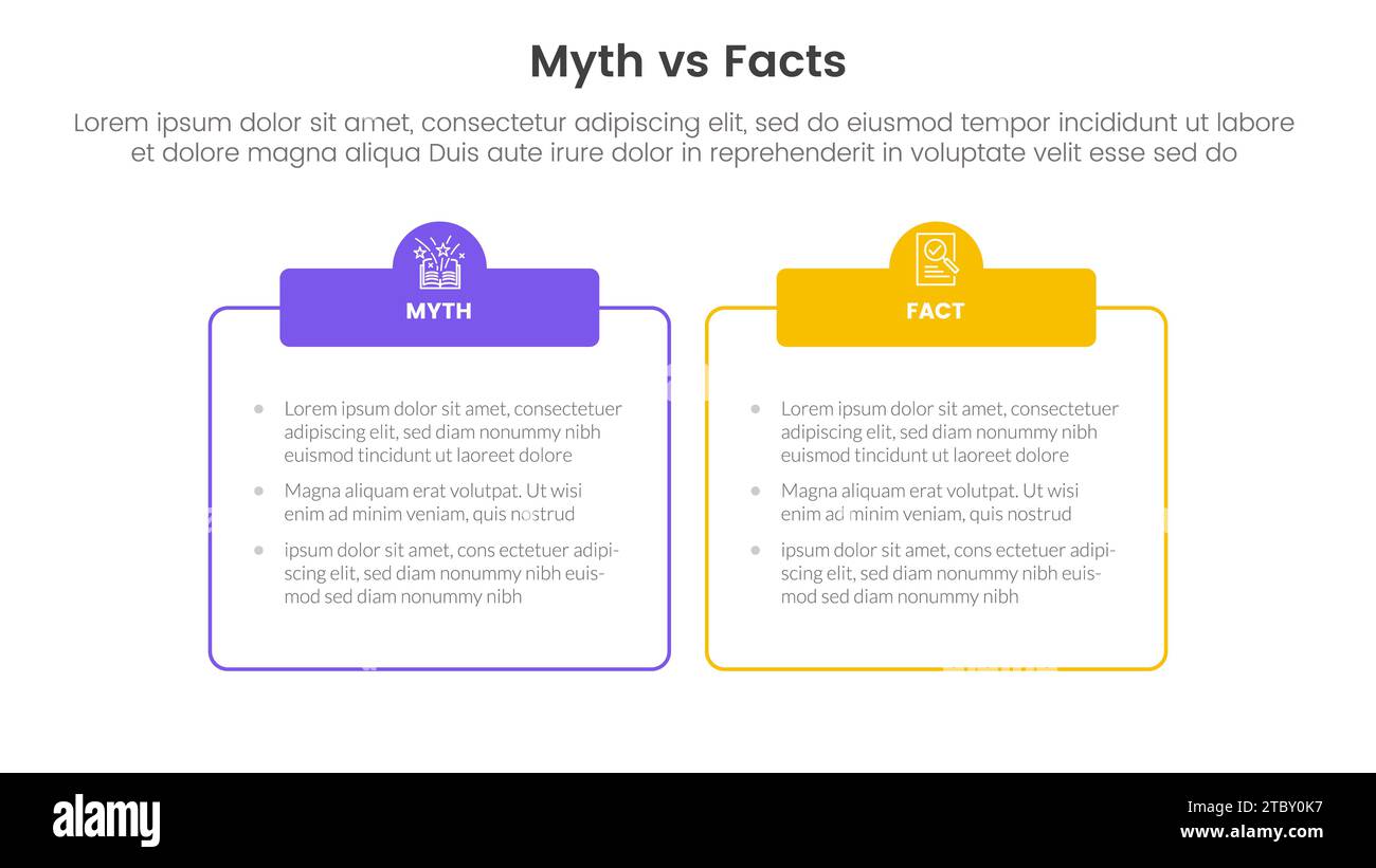 fact vs myth comparison or versus concept for infographic template ...