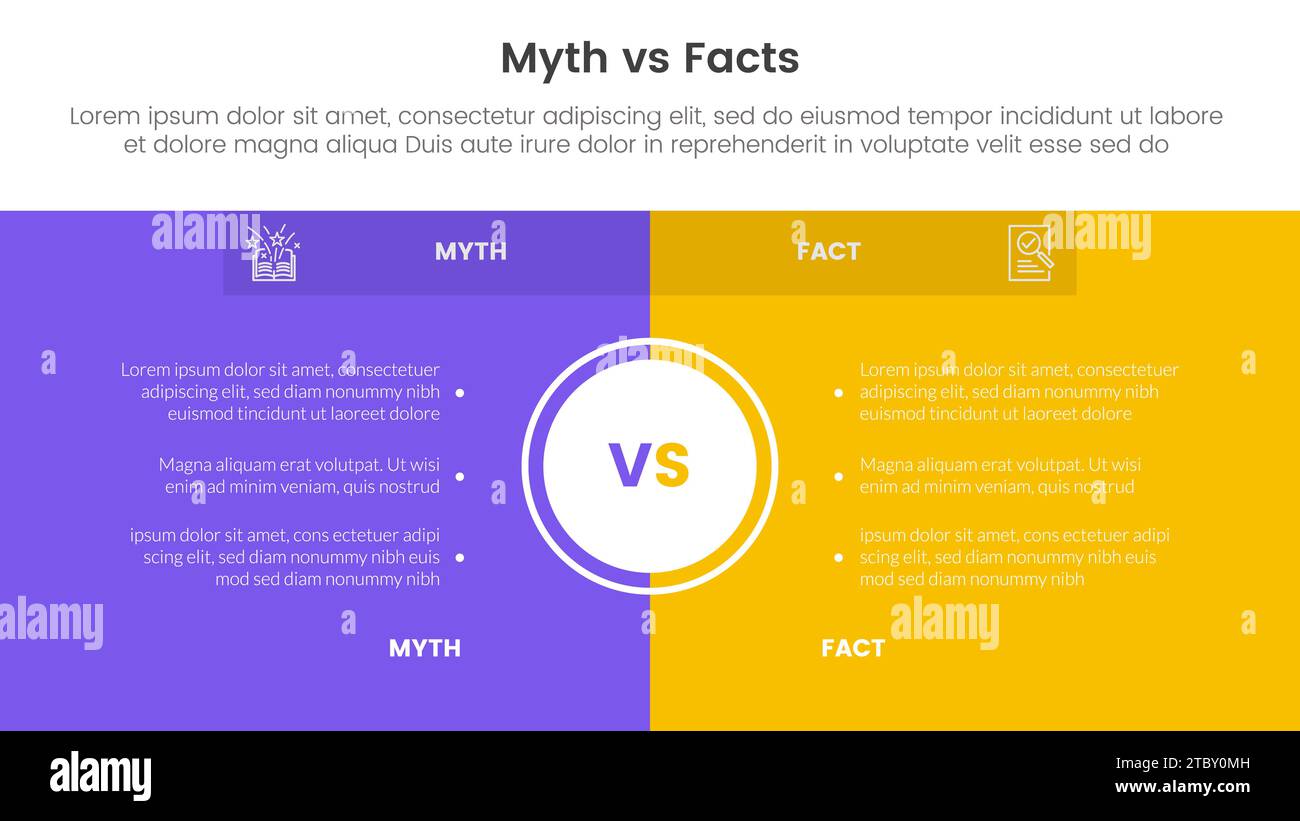 fact vs myth comparison or versus concept for infographic template ...