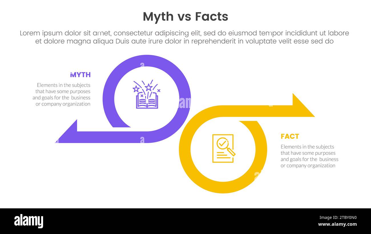 fact vs myth comparison or versus concept for infographic template ...