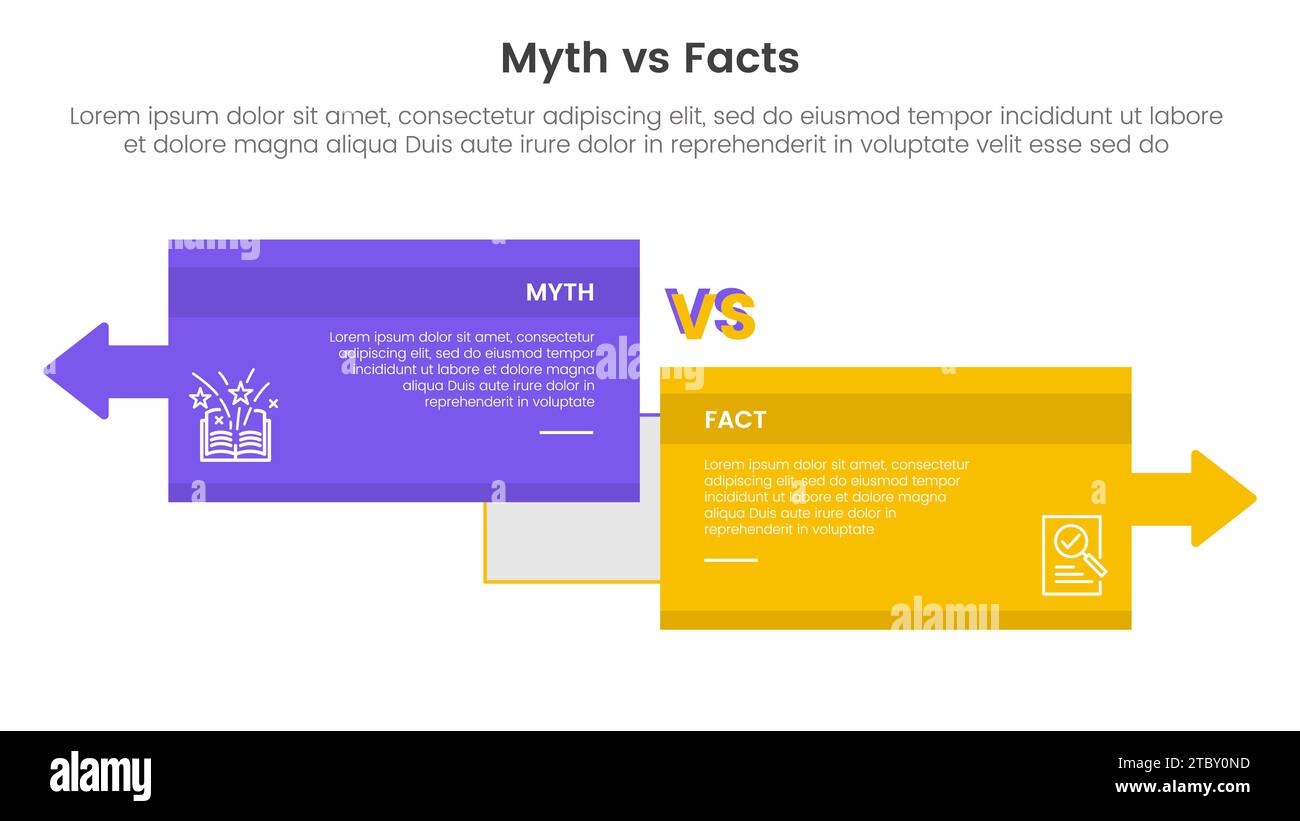 fact vs myth comparison or versus concept for infographic template ...