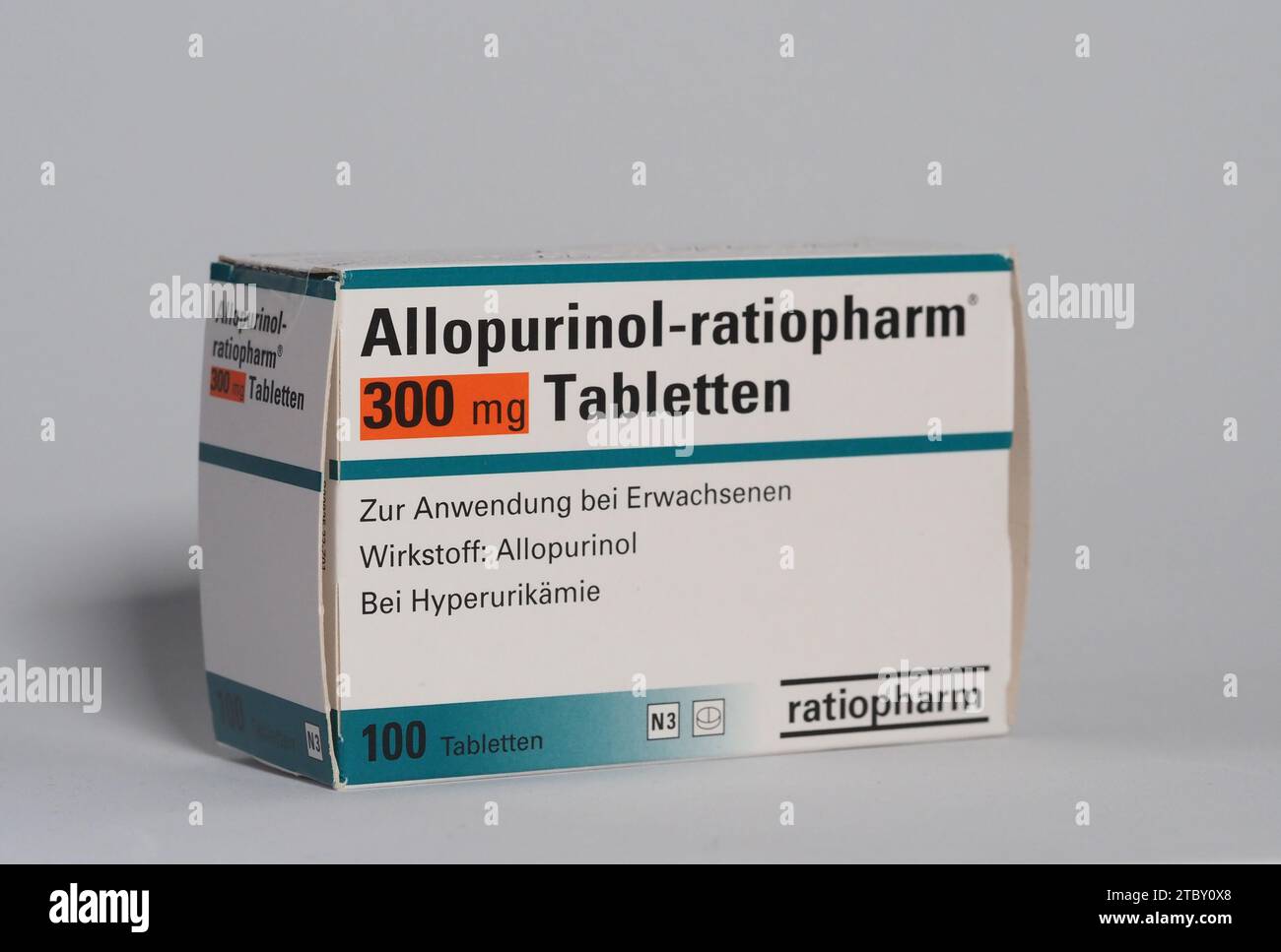 Bavaria, Germany - December 9, 2023: Box of tablets Allopurinol ...