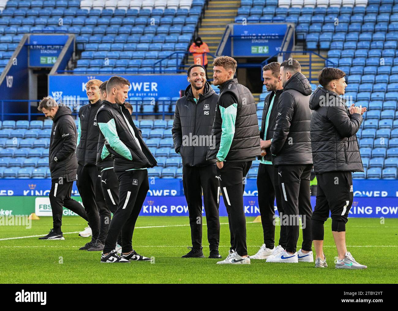 Plymouth Argyle players walks on and inspect the pitch during the Sky ...