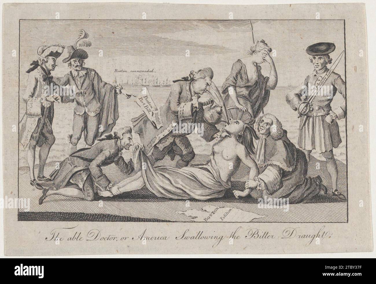 The Able Doctor, or America Swallowing the Bitter Draught 1924 by Anonymous, British, 18th ...