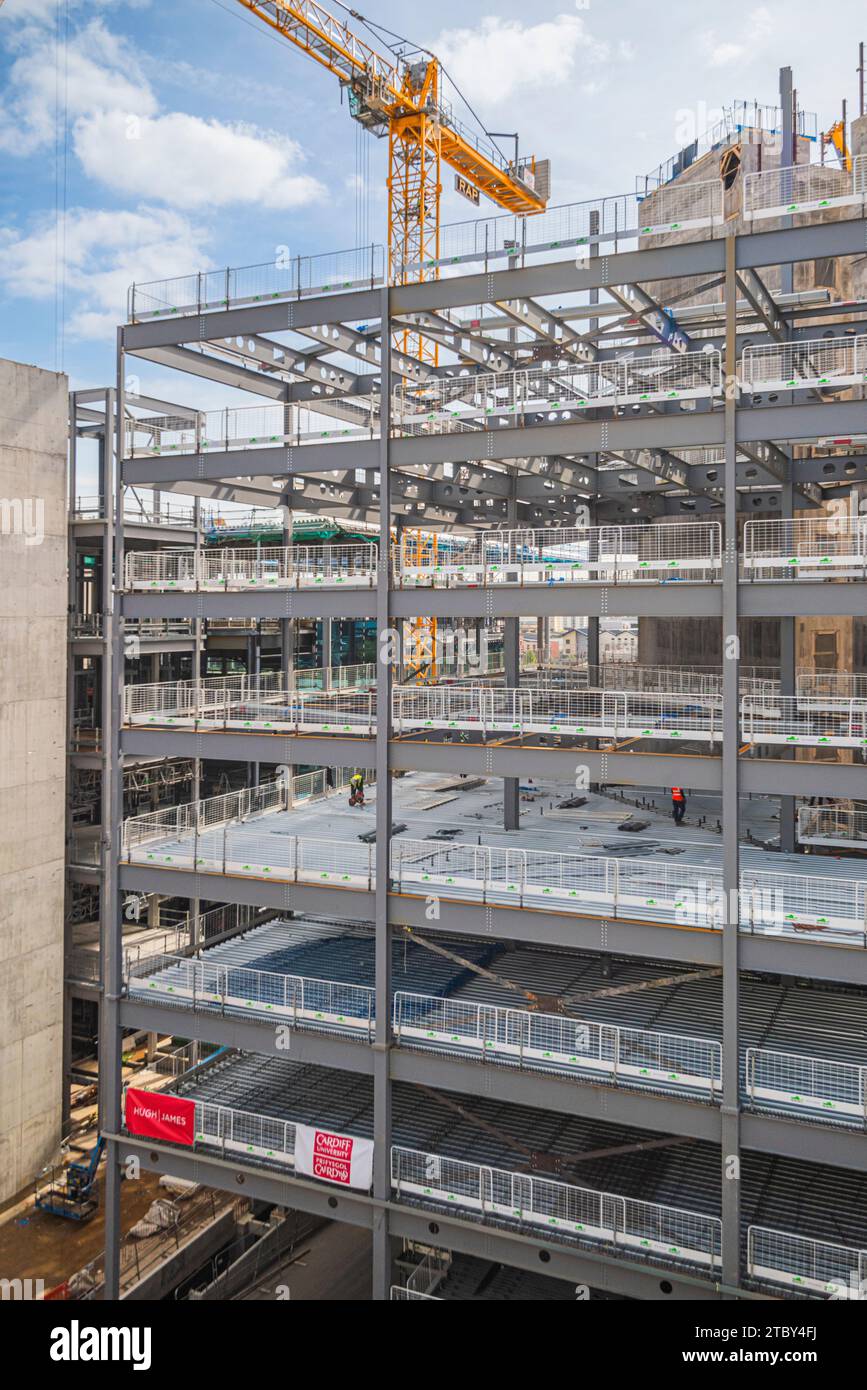 Construction of the BBC Wales/Cymru Studios, Central Square Cardiff ...