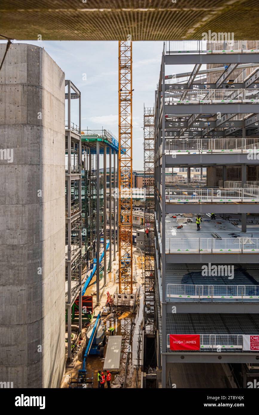 Construction of the BBC Wales/Cymru Studios, Central Square Cardiff ...