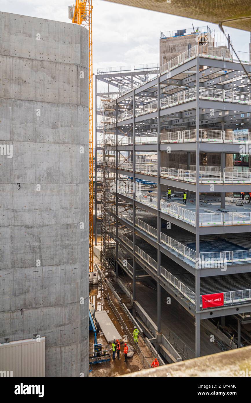 Construction of the BBC Wales/Cymru Studios, Central Square Cardiff ...