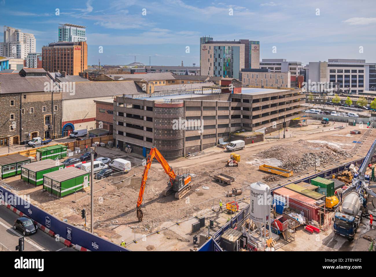 Construction of the BBC Wales/Cymru Studios, Central Square Cardiff ...
