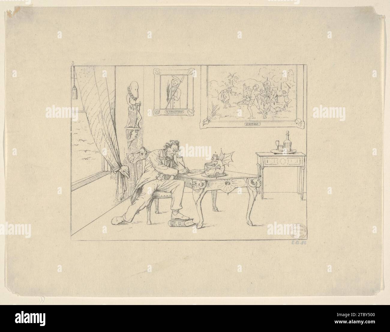 Writing the Emancipation Proclamation (from Confederate War Etchings ...