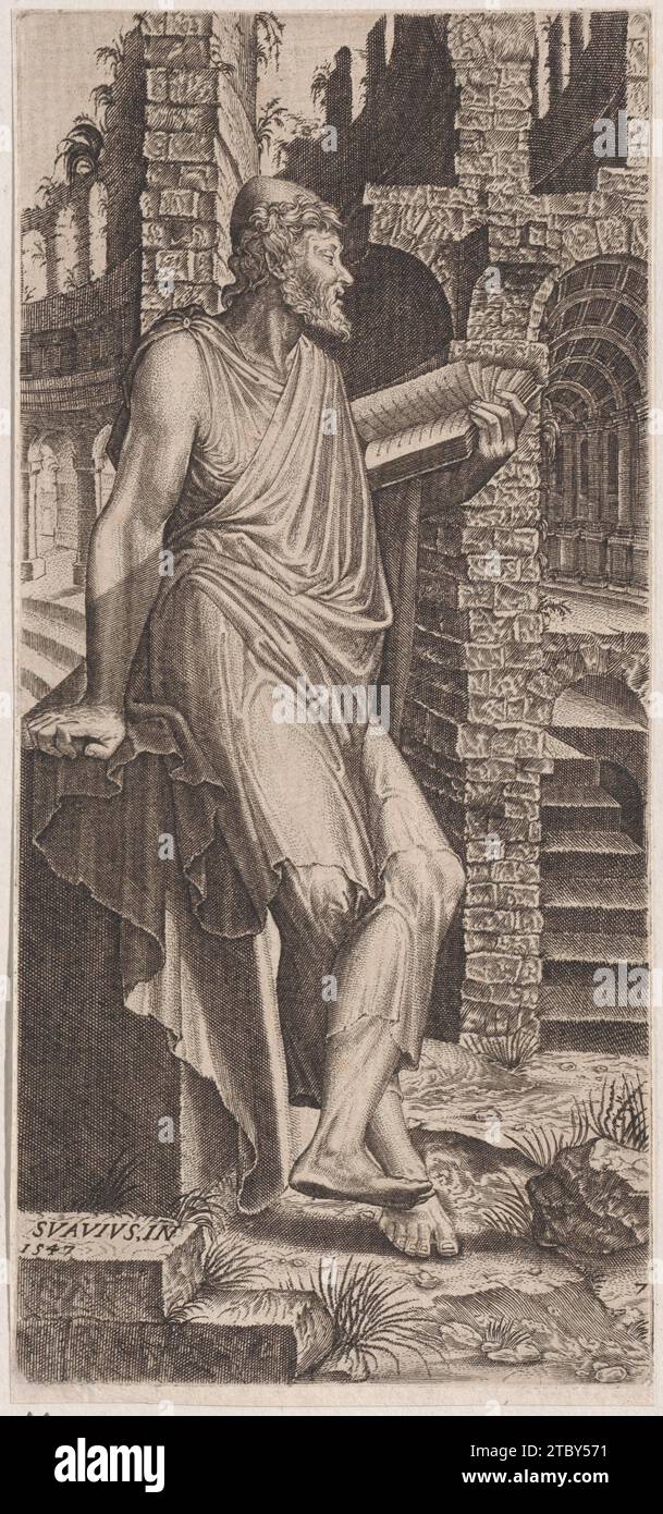 St. Matthew, from "Christ, the Twelve Apostles and St. Paul" 1949 by ...
