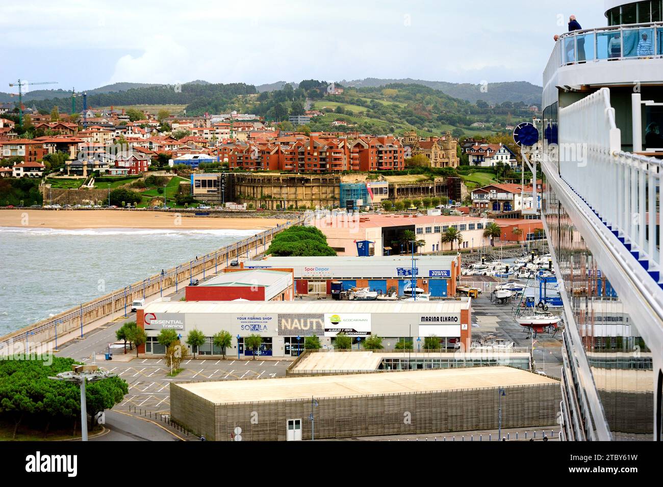 Port of Getxo, Bilbao, Spain - 3rd October 2021:Cruise ship alongside ...