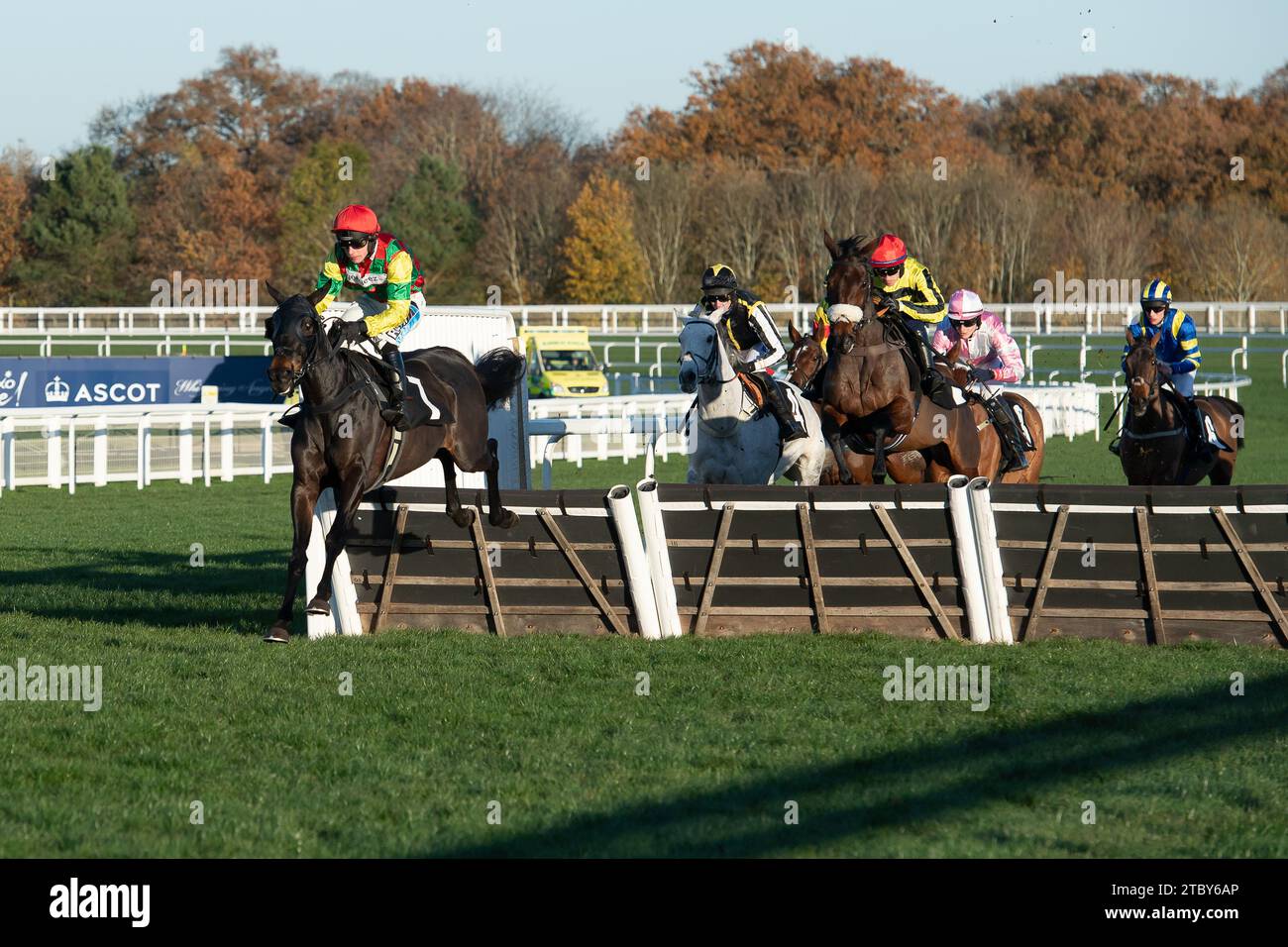 Ascot, UK. 25th November, 2023. Riders in the Restorations UK Mare's ...