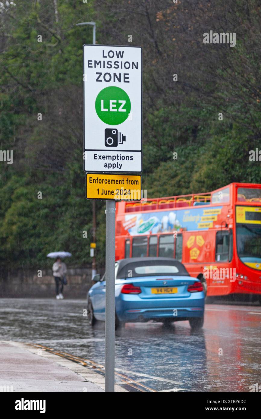 Regent Road, Edinburgh, Scotland, UK. 09 December 2023. Signs for ...