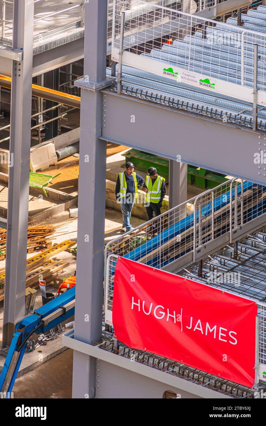 Construction of the BBC Wales/Cymru Studios, Central Square Cardiff ...