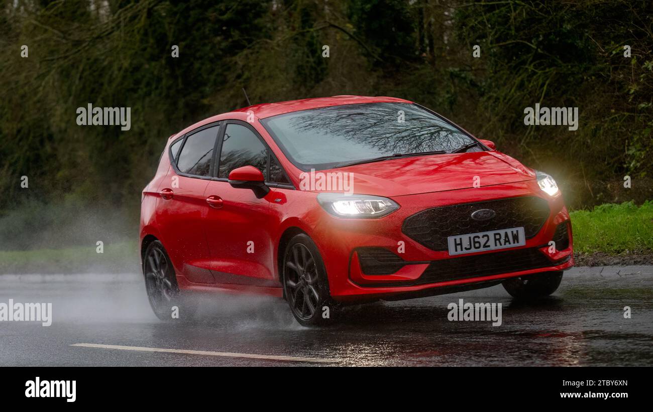 Milton Keynes,Bucks,UK - Dec 9th 2023: 2022 Ford Fiesta car driving on ...