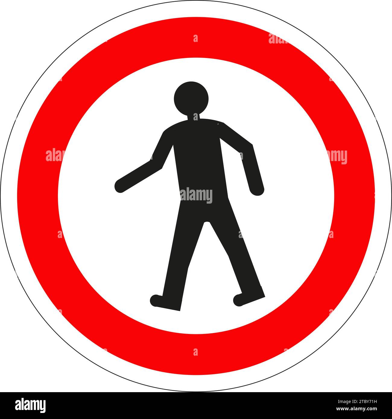 Road sign: Pedestrian access prohibited Stock Photo - Alamy
