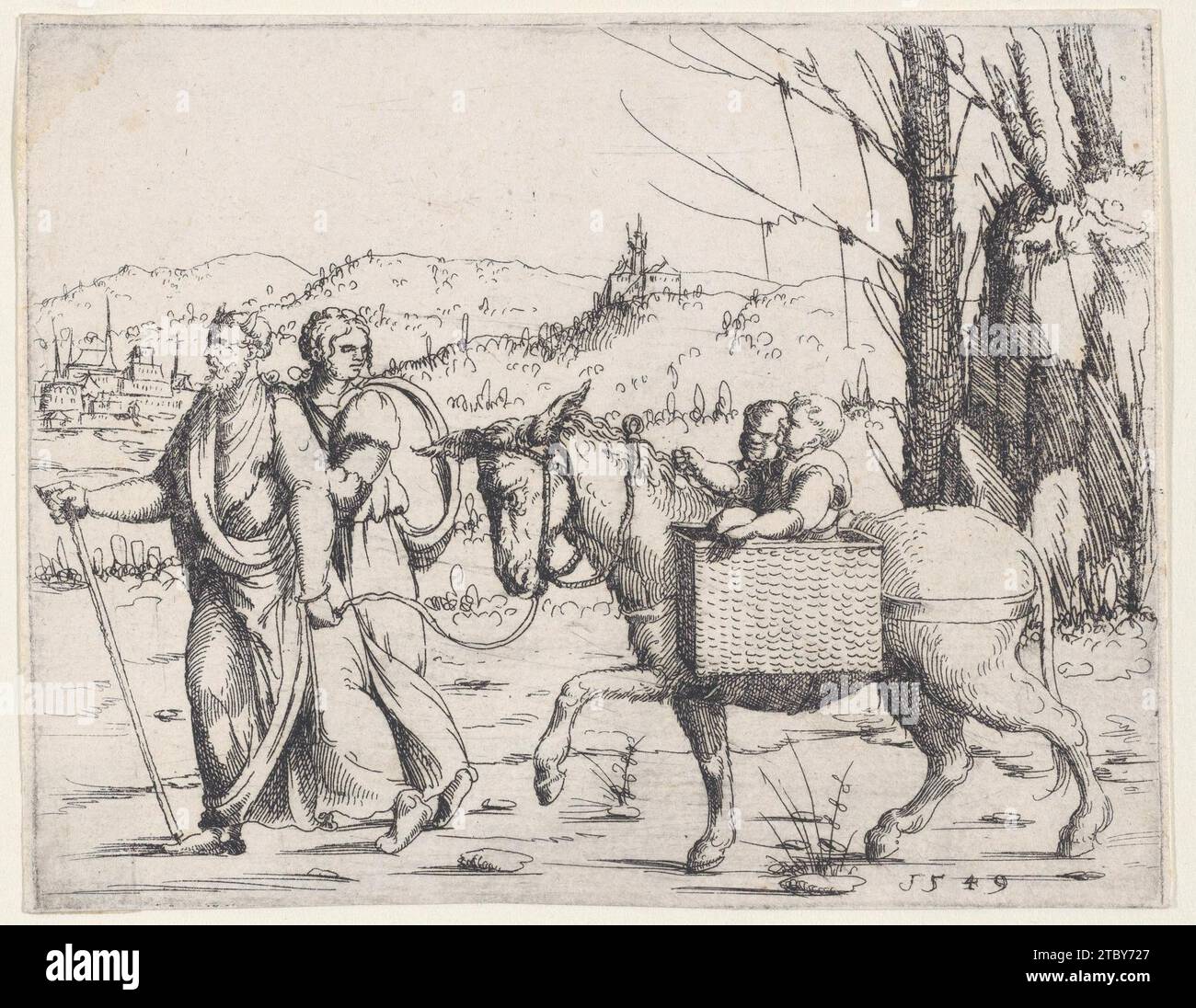 Moses and Zipporah Returning to Egypt, from Old and New Testaments 1962 ...
