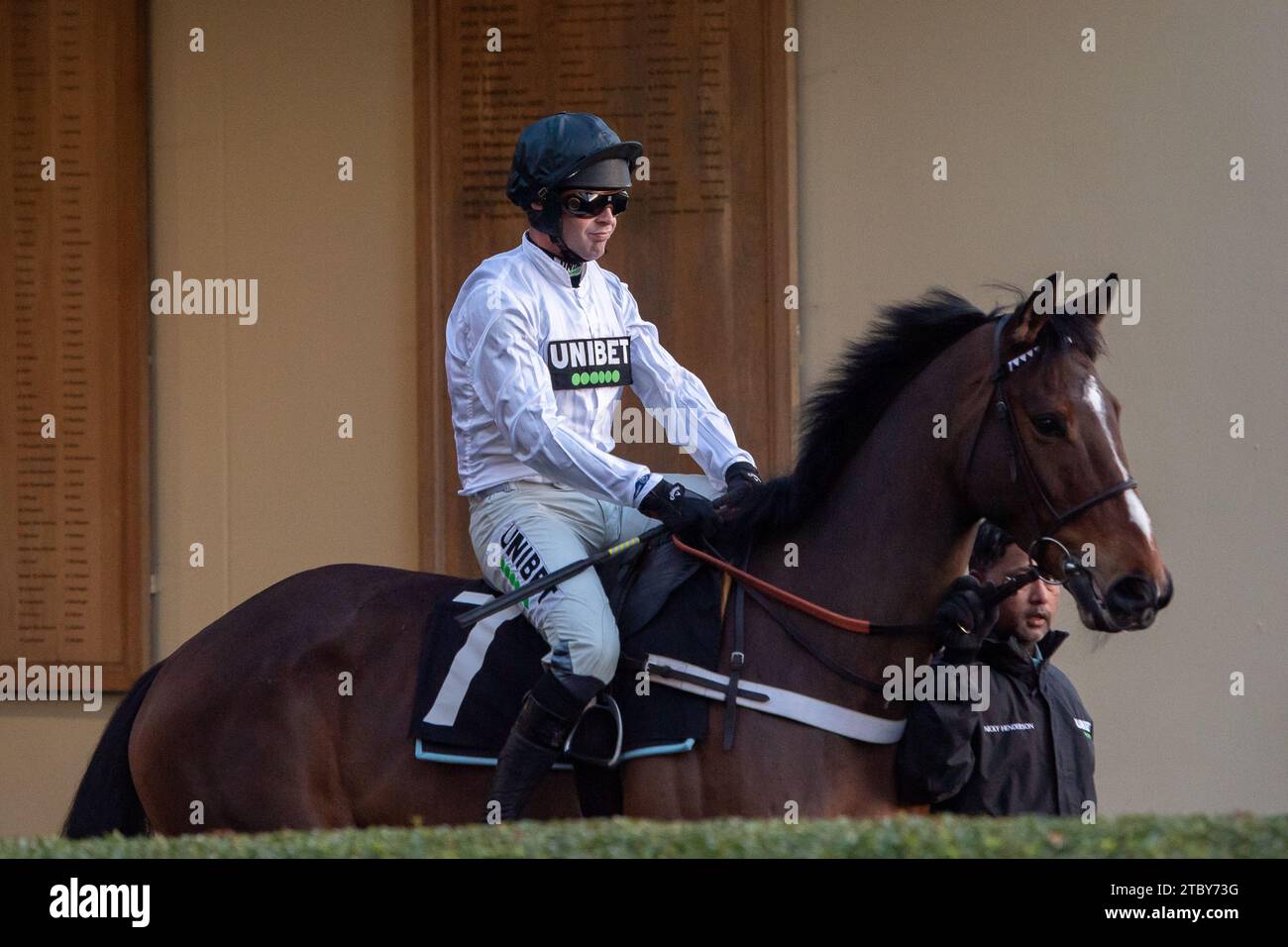 Ascot, UK. 25th November, 2023. Horse Tradecraft ridden by jockey Nico ...