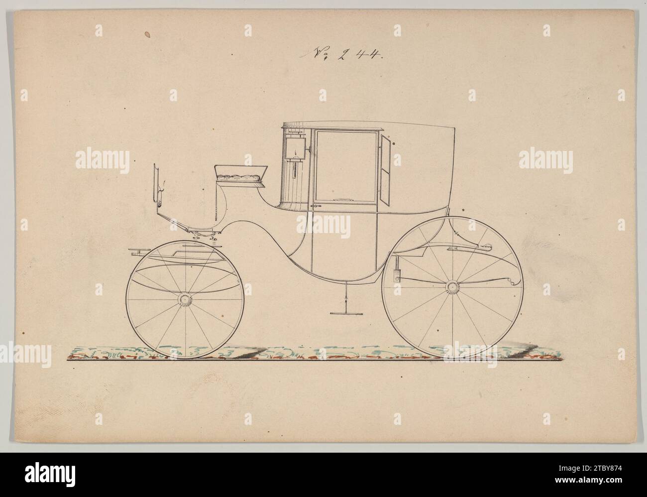 Design for Coupe, no. 244 ("Big Clarence on C springs") 1923 by ...