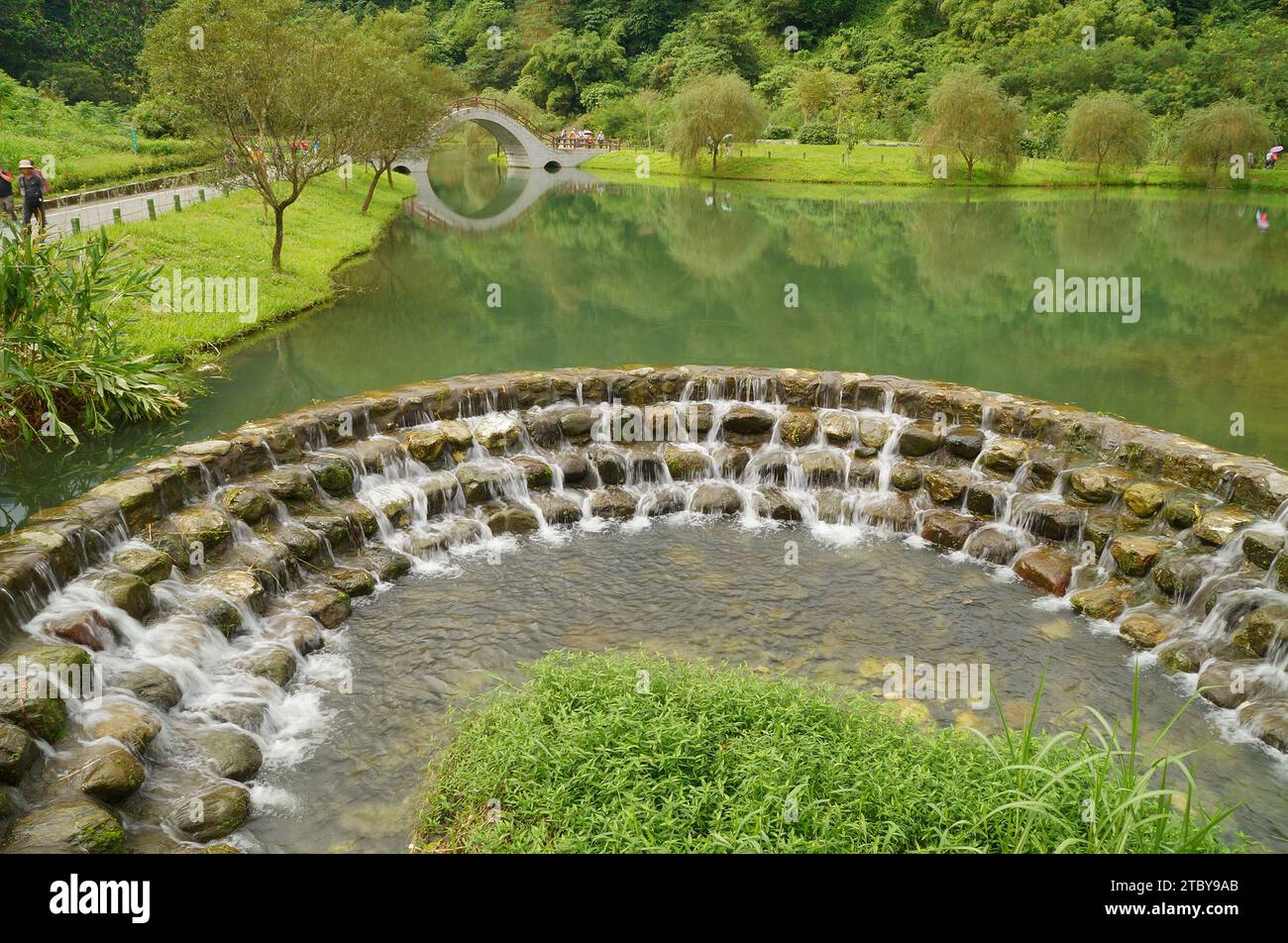 Stone waterfall large view Stock Photo - Alamy
