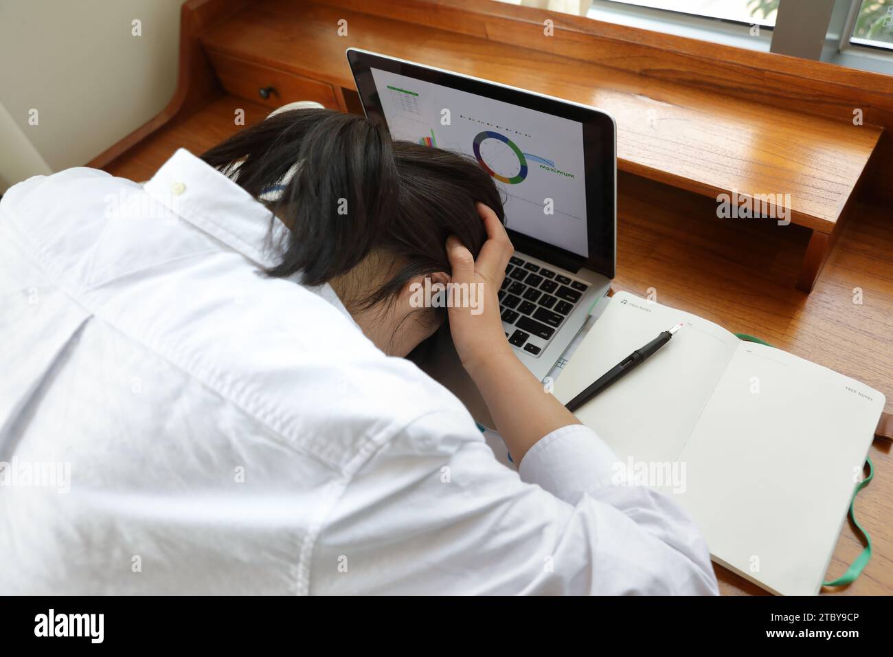 Employee looking down laptop hi-res stock photography and images - Alamy