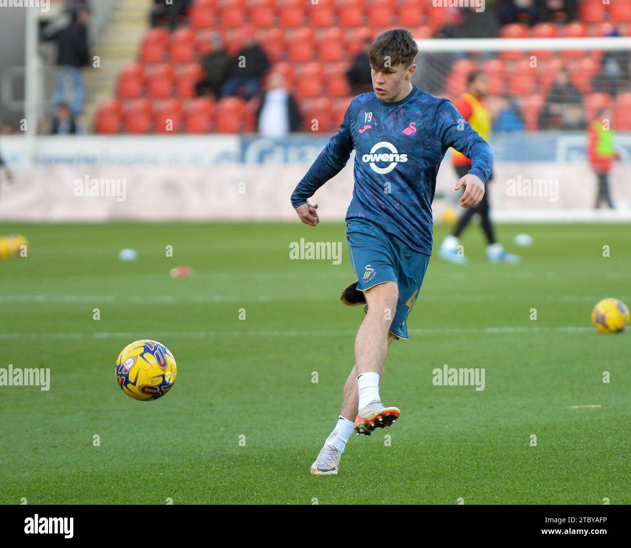 Sam Parker #41 of Swansea City aheads of the Sky Bet Championship match Rotherham United vs ...