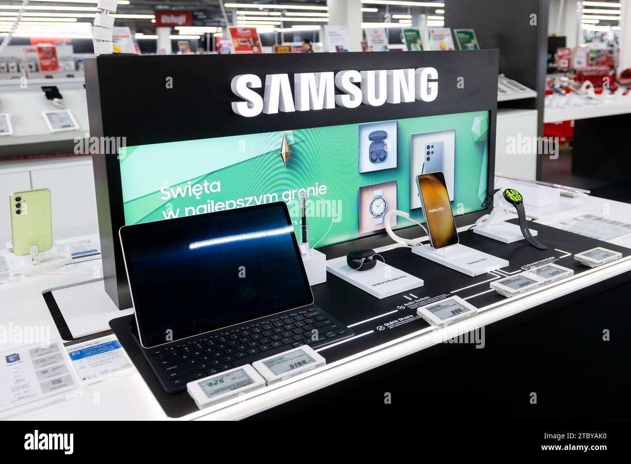 Samsung products are seen at the shopping mall in Gdansk Stock Photo ...