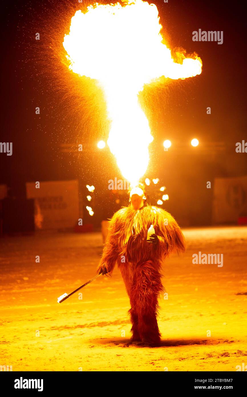 Fire-breather Perchten - The Perchtenlauf is a custom from the Alpine ...