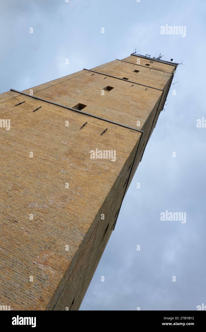 Old brick lighthouse, seen from the ground Stock Photo - Alamy