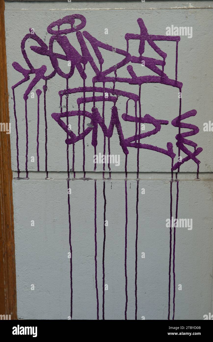 A very bad attempt at graffiti tagging in a Reykjavik neighborhood. The ...
