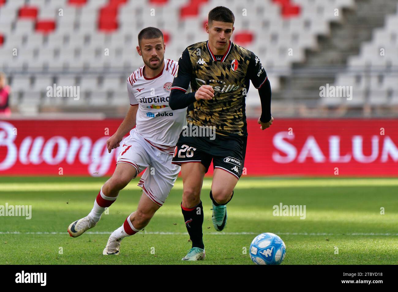 Bari, Italy. 09th Dec, 2023. Ilias Koutsoupias of SSC Bari and Daniele ...