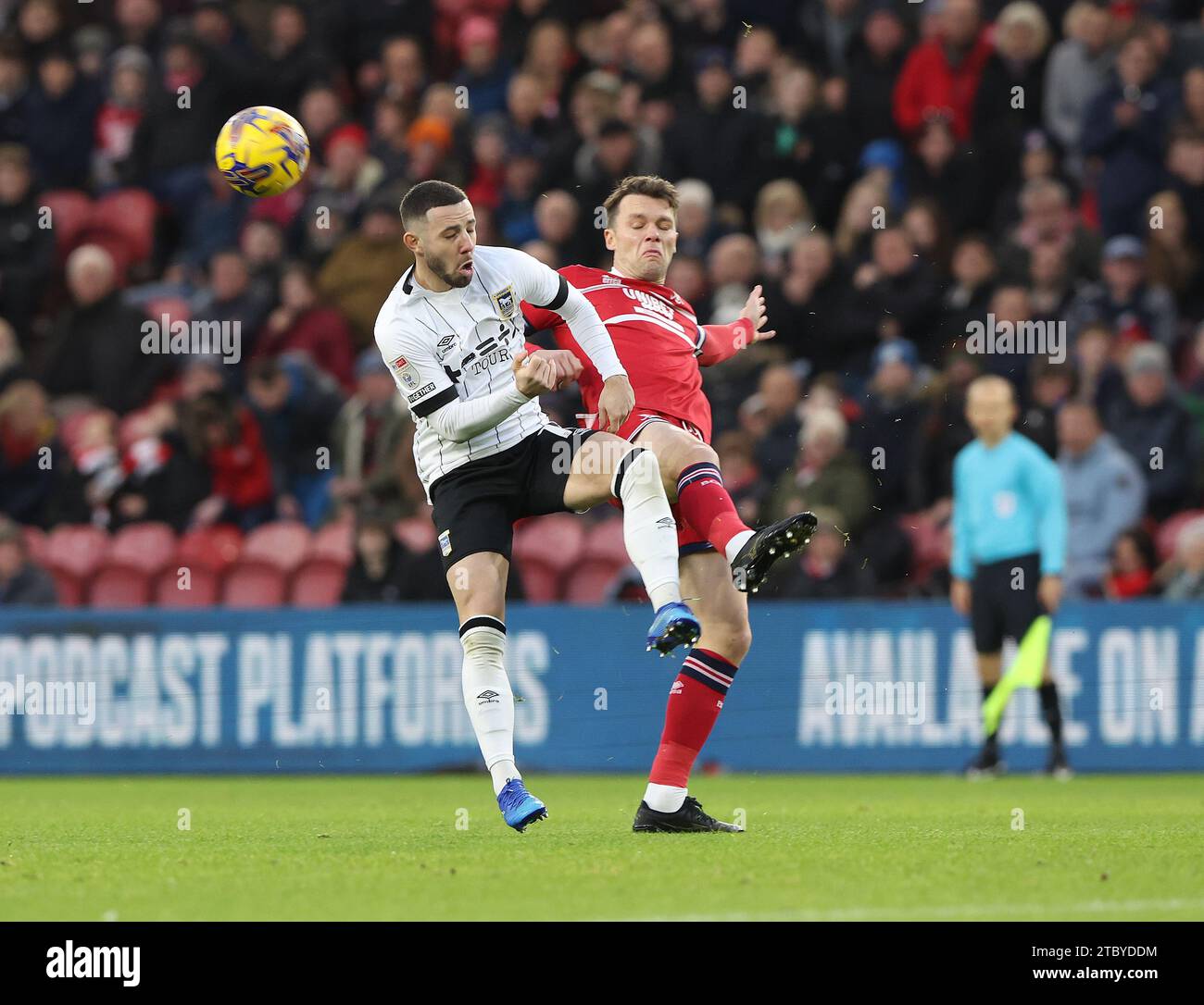 Jonny Howson of Middlesbrough in action with Conor Chaplin of Ipswich ...