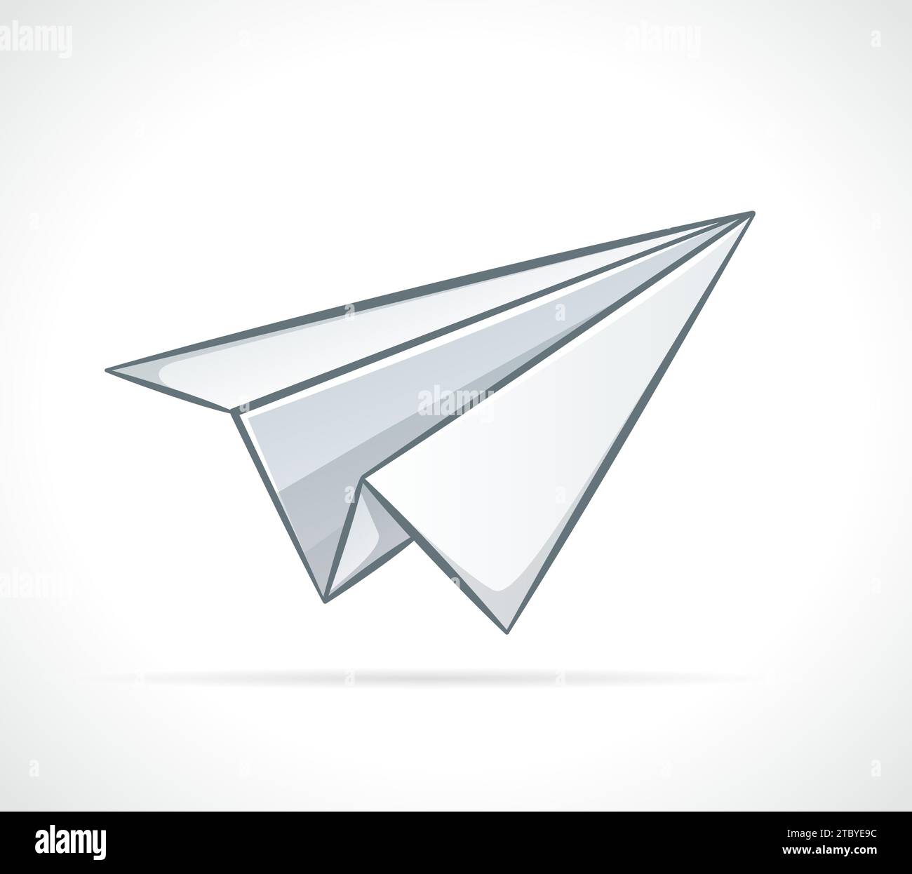 Illustration of paper plane on white backgrond Stock Vector Image & Art ...