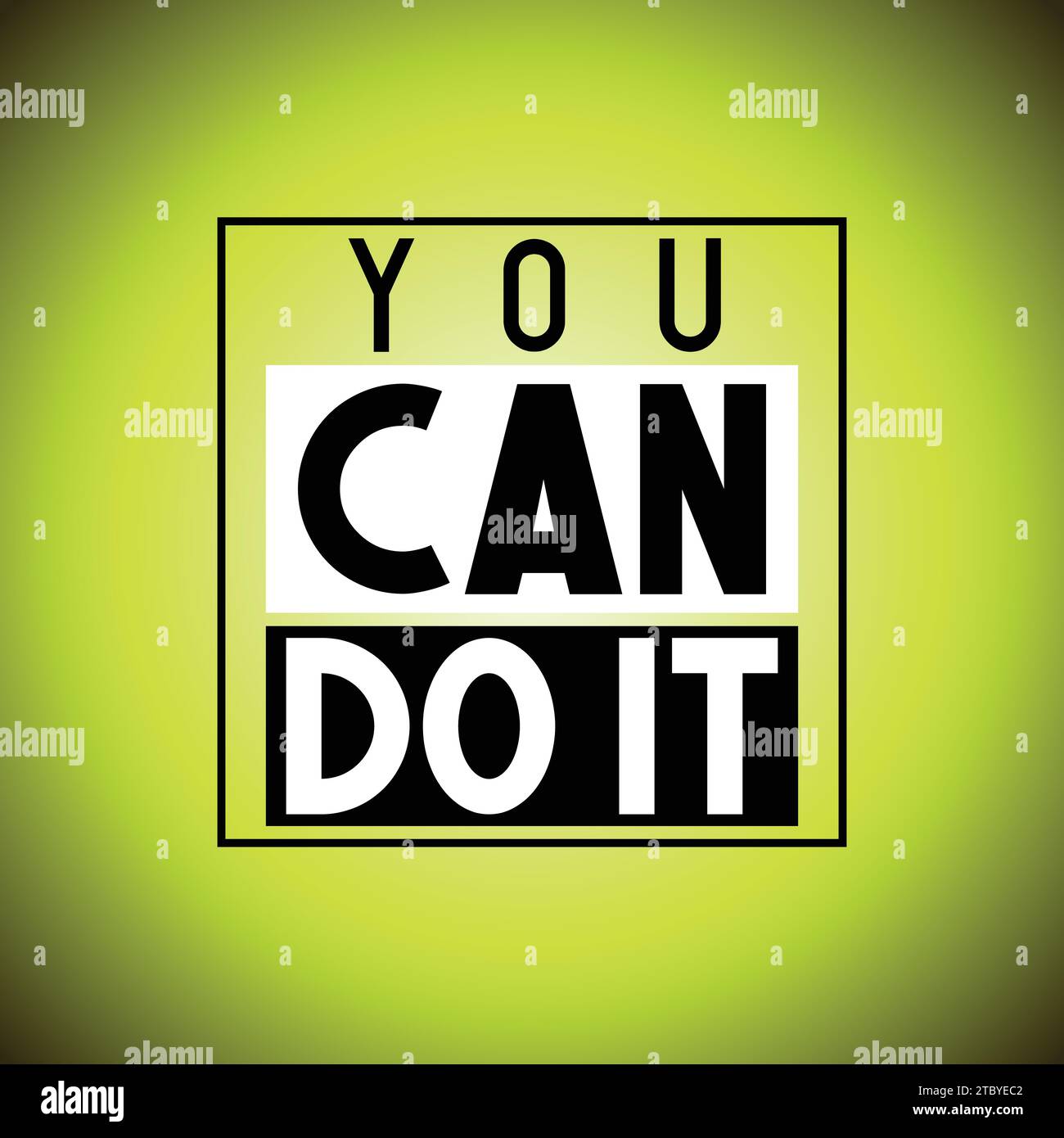 You can do it - inspirational quote Stock Vector Image & Art - Alamy