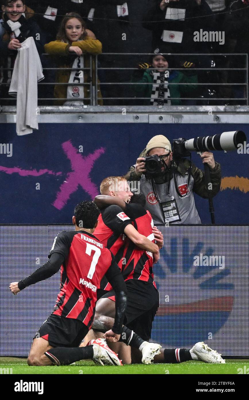 09 December 2023, Hesse, Frankfurt/Main: Soccer: Bundesliga, Eintracht ...