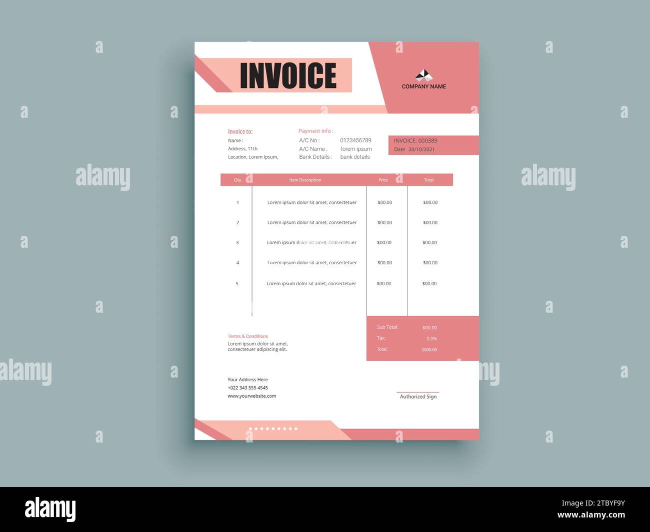 Professional invoice and letterhead design for corporate office ...