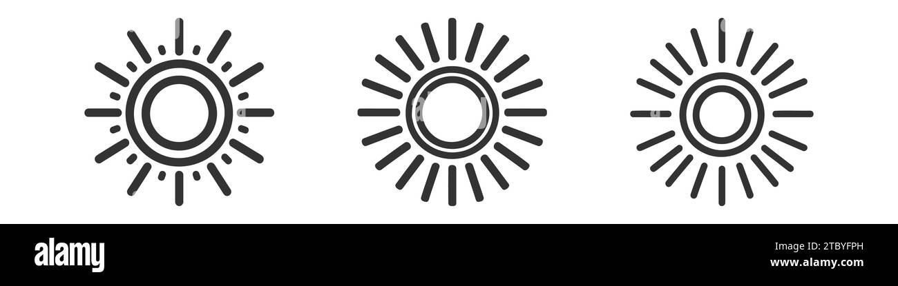 Brightness Icon set set, pack, collection, pack, collection, Intensity ...